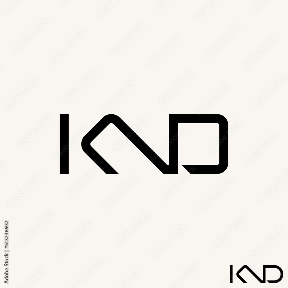 Simple and unique letter or word K2D font in cut connect line image ...