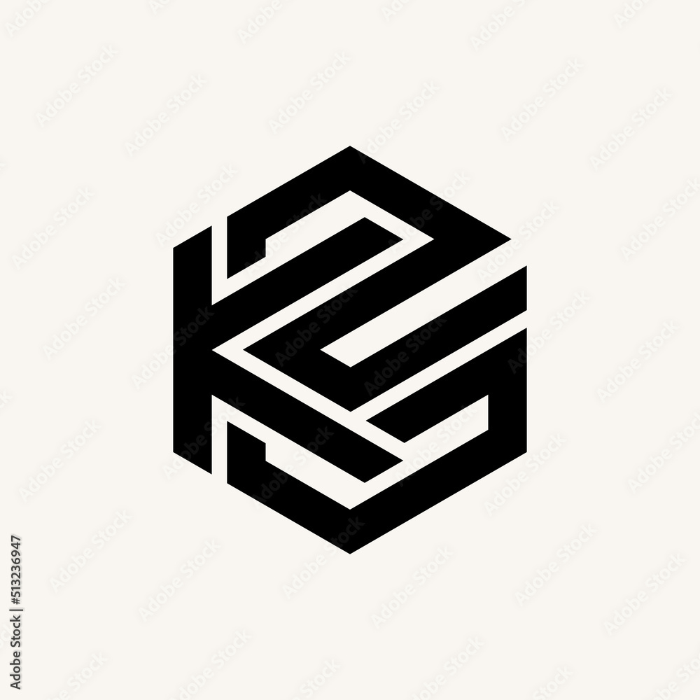 Simple and unique letter or word K2D or KZD font in cut negative ...