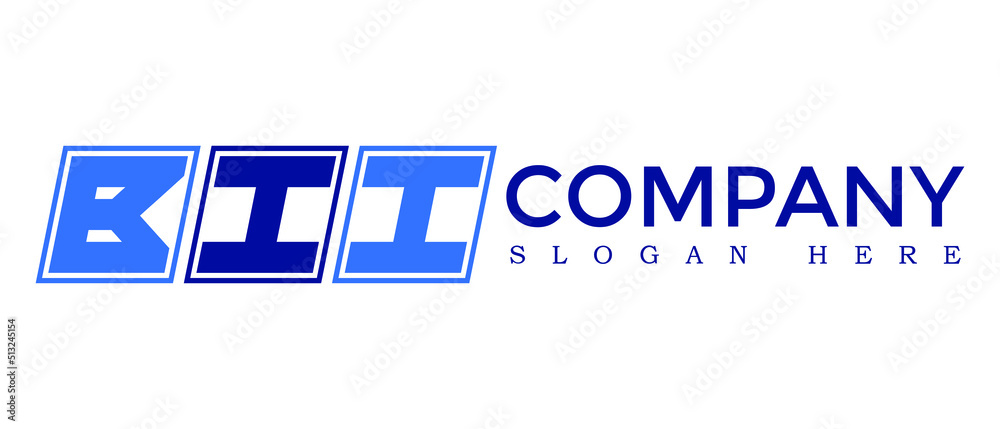 BII three Letter Rounded rectangle boxes shape element symbol digital ...