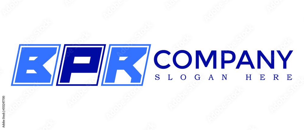 BPR three Letter Rounded rectangle boxes shape element symbol digital ...