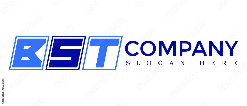 BST three Letter Rounded rectangle boxes shape element symbol digital ...