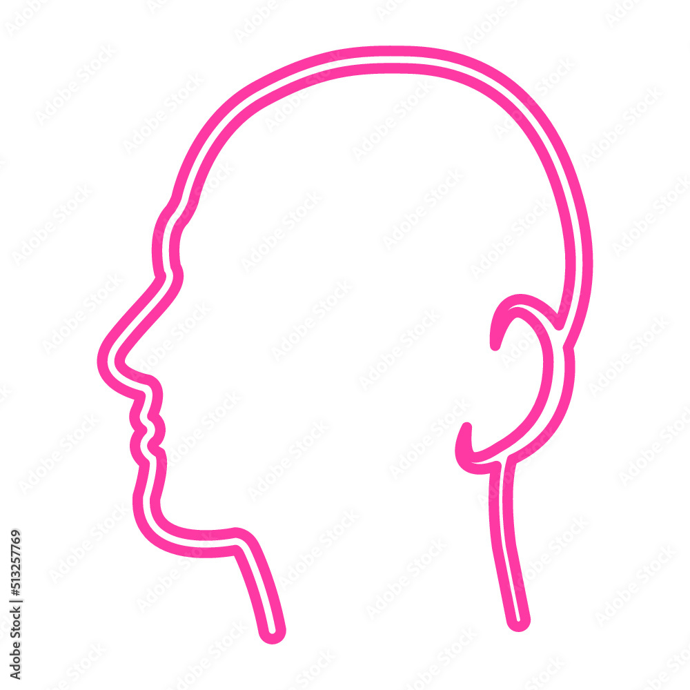 Human head face icon symbol shape. People avatar user login logo sign ...