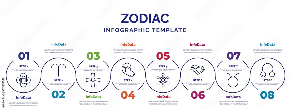 infographic template with icons and 8 options or steps. infographic for ...