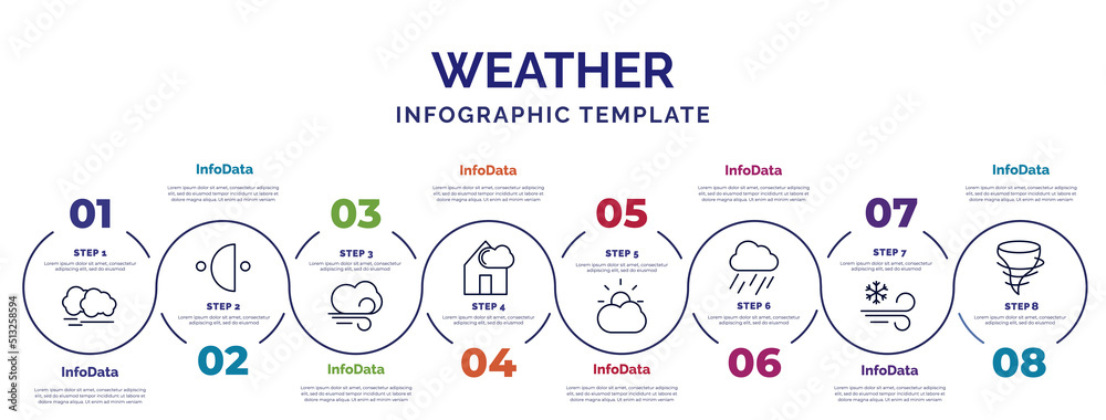 infographic template with icons and 8 options or steps. infographic for ...