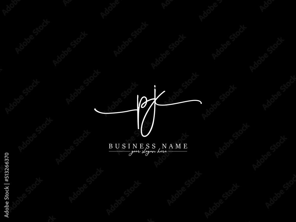Handwritten PJ Logo Icon, Signature Pj jp Logo Letter Vector Luxury ...