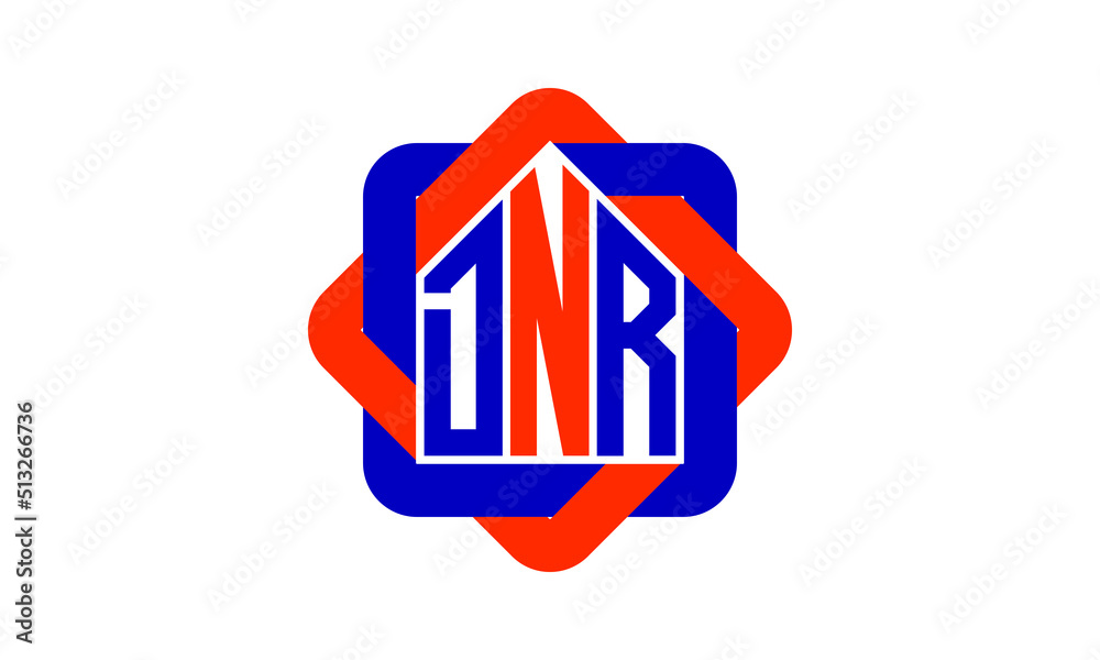 DNR three letter real estate logo with home icon logo design vector ...