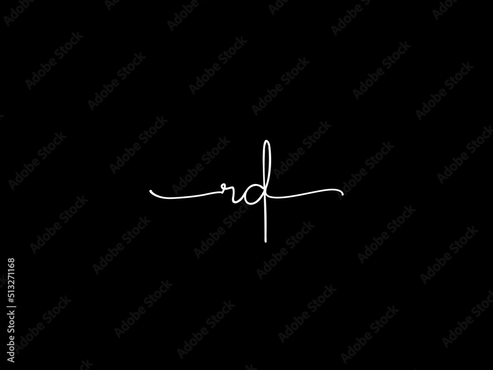 Premium RD Signature Logo Icon, Signature Rd dr Logo Letter Vector Art ...