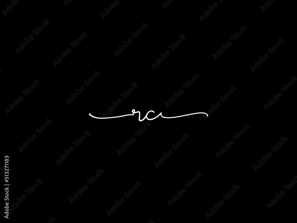 Premium RC Signature Logo Icon, Signature Rc cr Logo Letter Vector Art ...