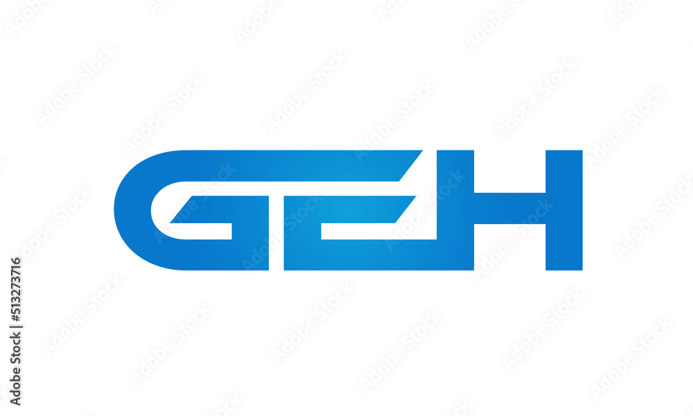 Vetor de GEH letters Joined logo design connect letters with chin logo ...