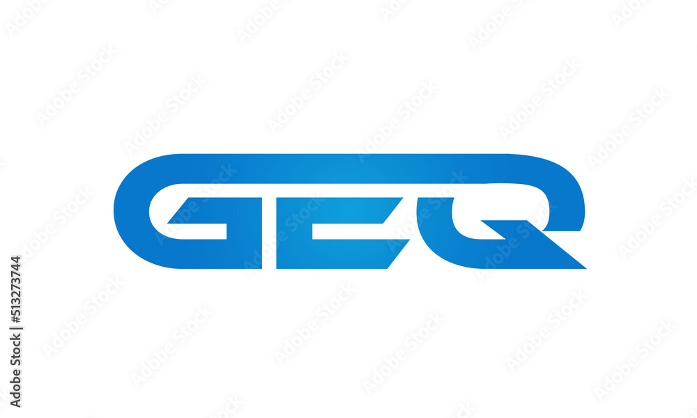Vetor de GEQ letters Joined logo design connect letters with chin logo ...