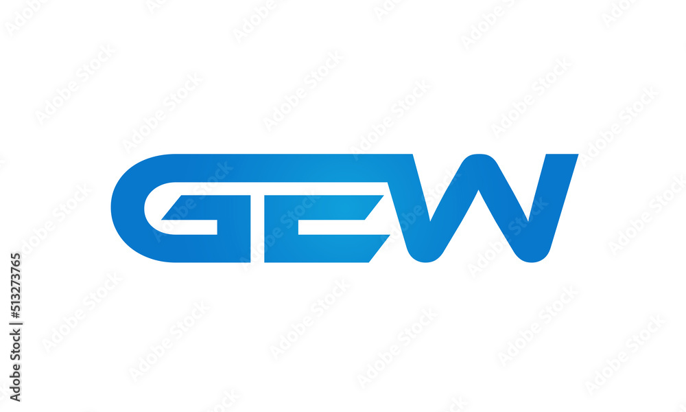 GEW letters Joined logo design connect letters with chin logo logotype ...