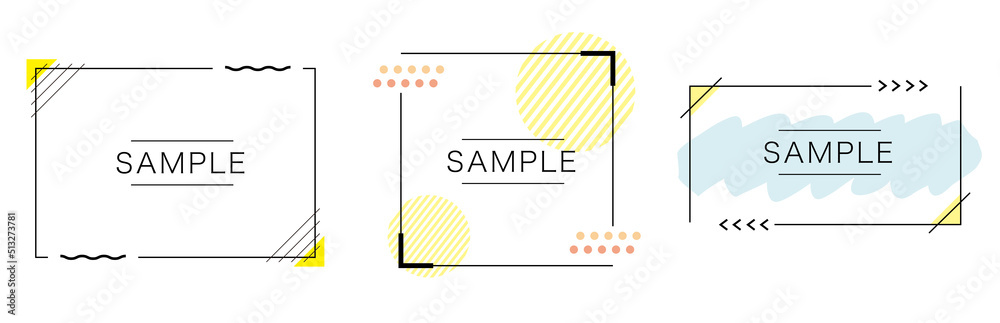Stylish simple frame with thin lines Stock Vector | Adobe Stock