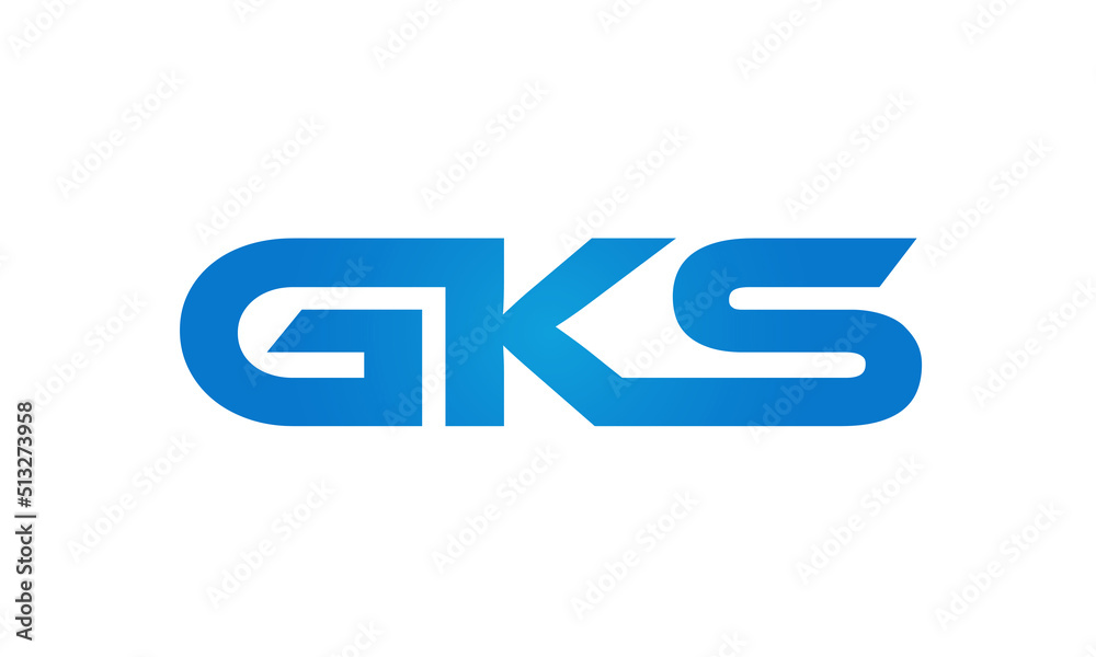 GKS letters Joined logo design connect letters with chin logo logotype ...