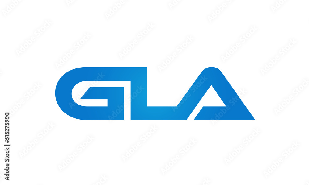 GLA letters Joined logo design connect letters with chin logo logotype ...