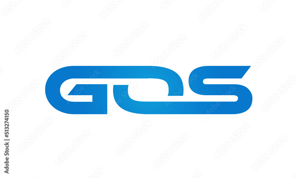 GOS letters Joined logo design connect letters with chin logo logotype ...