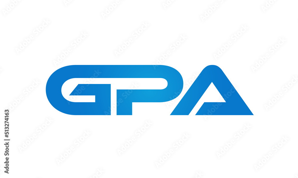 GPA letters Joined logo design connect letters with chin logo logotype ...