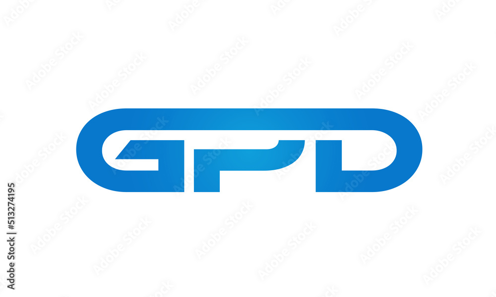 GPD letters Joined logo design connect letters with chin logo logotype ...