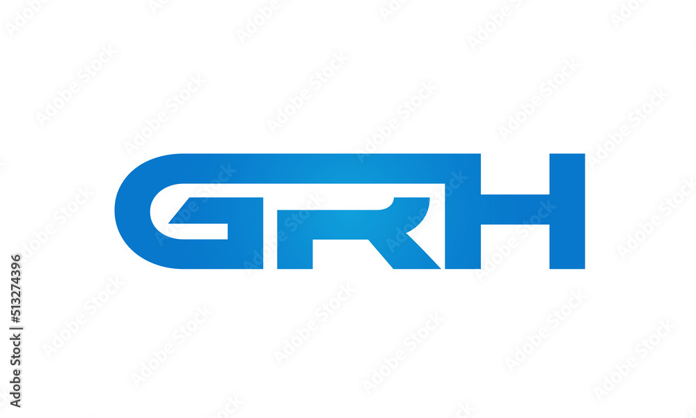GRH letters Joined logo design connect letters with chin logo logotype icon concept Stock Vector ...