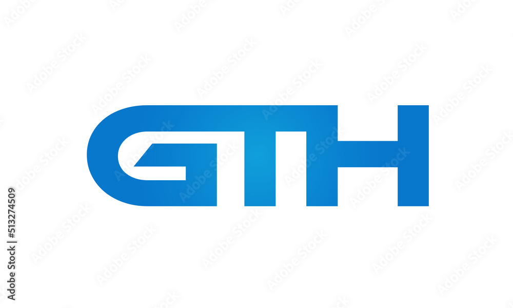 GTH letters Joined logo design connect letters with chin logo logotype ...
