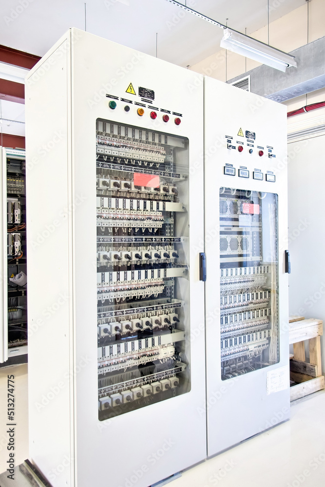 Electrical switchgear cabinet, server room, control center cabinet at ...