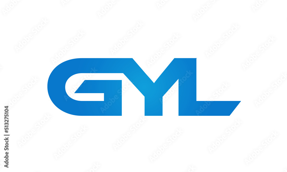 GYL letters Joined logo design connect letters with chin logo logotype icon concept Stock Vector ...