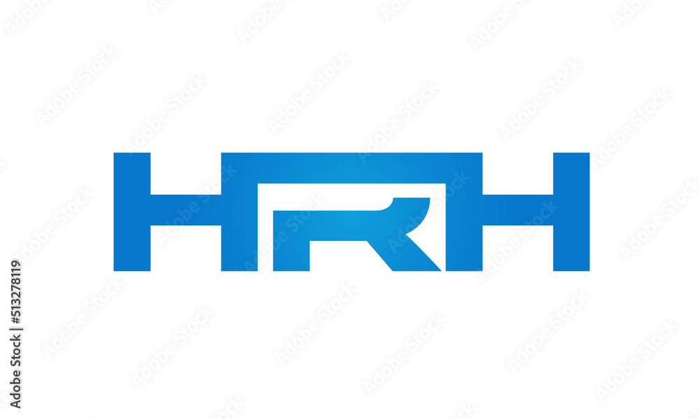 Vetor de HRH letters Joined logo design connect letters with chin logo ...