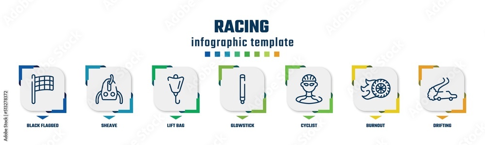 Vektorová grafika „racing concept infographic design template. included ...