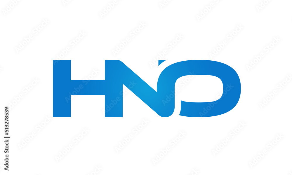 HNO letters Joined logo design connect letters with chin logo logotype ...