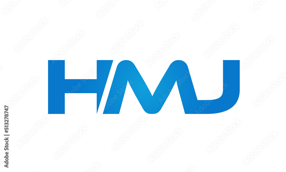 HMJ letters Joined logo design connect letters with chin logo logotype ...
