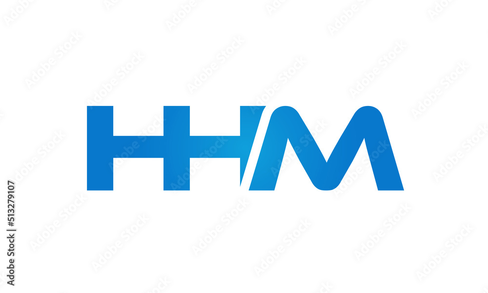 HHM letters Joined logo design connect letters with chin logo logotype ...