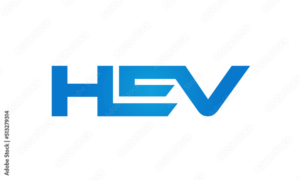 HEV letters Joined logo design connect letters with chin logo logotype ...