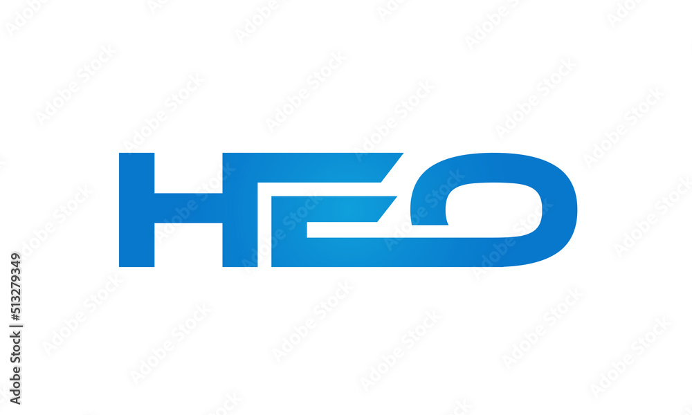 HEO letters Joined logo design connect letters with chin logo logotype ...