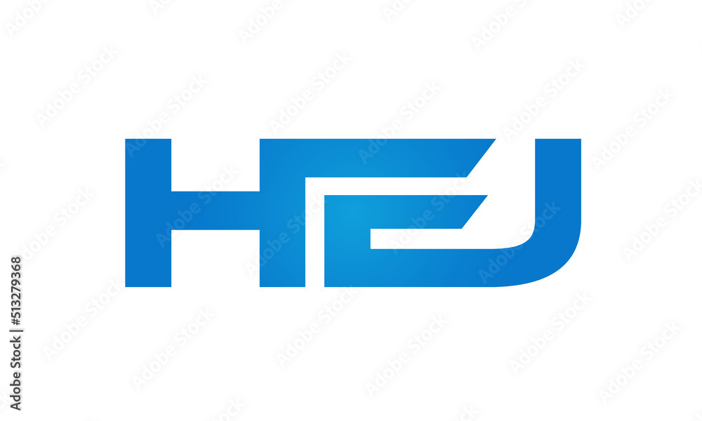 HEJ letters Joined logo design connect letters with chin logo logotype ...