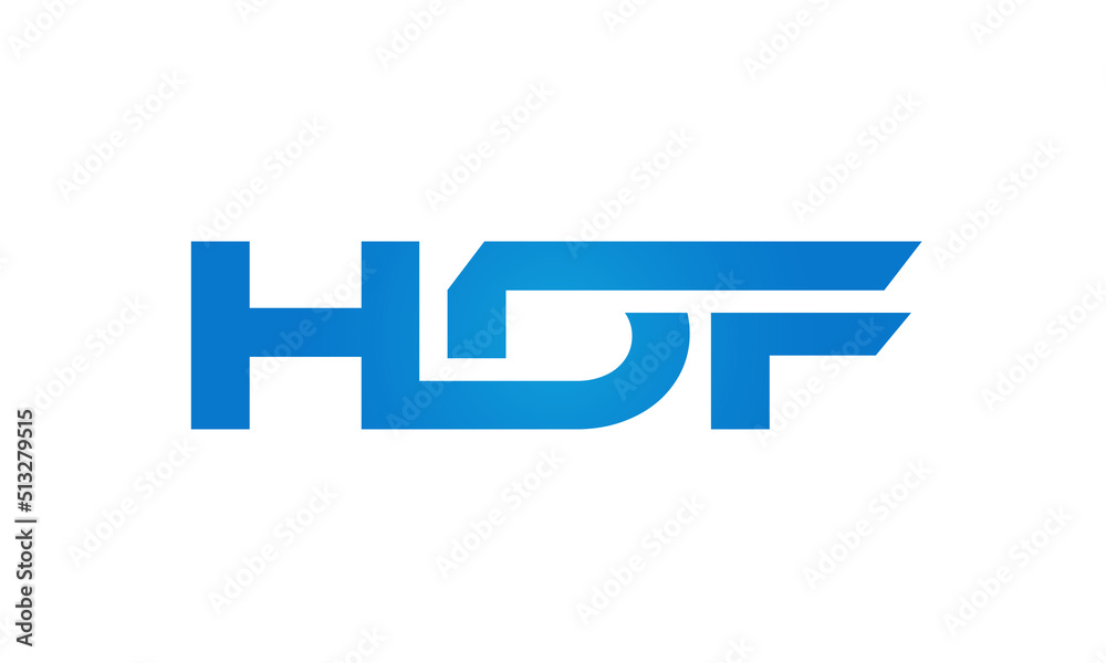 HDF letters Joined logo design connect letters with chin logo logotype ...