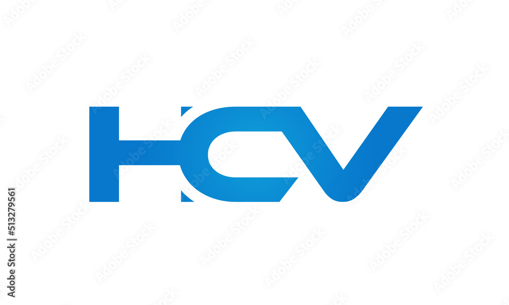 HCV letters Joined logo design connect letters with chin logo logotype ...