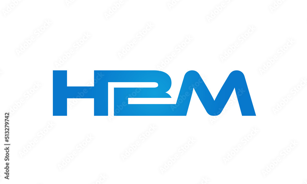 HBM letters Joined logo design connect letters with chin logo logotype ...