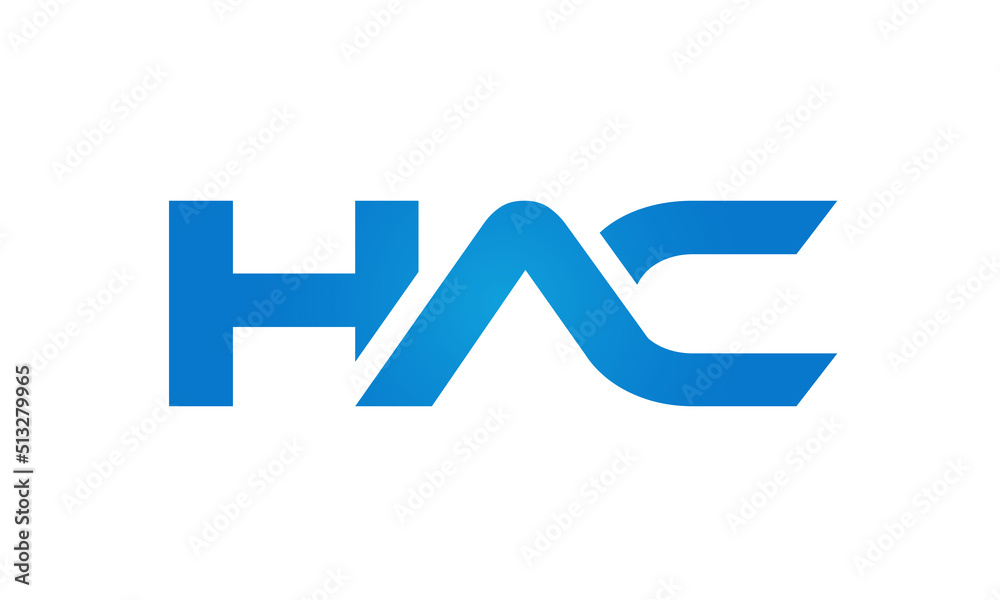 HAC letters Joined logo design connect letters with chin logo logotype ...