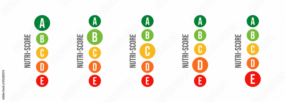 Vector illustration of nutrition labels isolated on white background ...