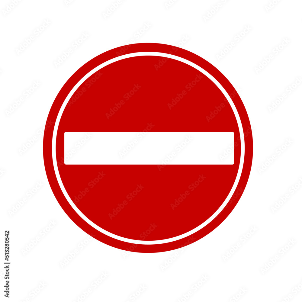 no entry sign with trendy design.warning sign Stock Vector | Adobe Stock