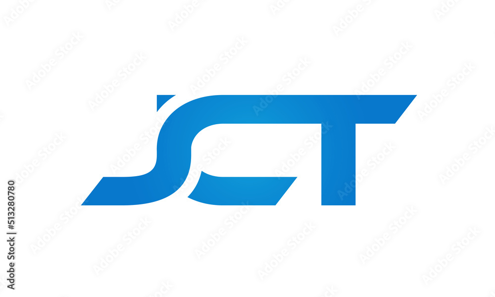 Vetor de JCT letters Joined logo design connect letters with chin logo ...