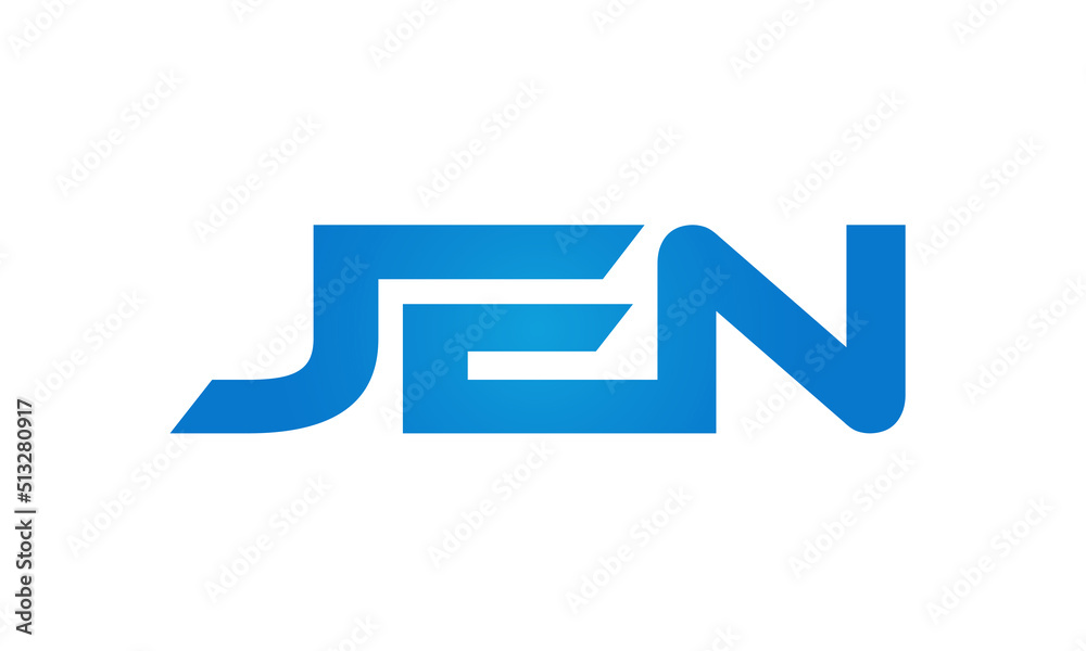 JEN letters Joined logo design connect letters with chin logo logotype ...