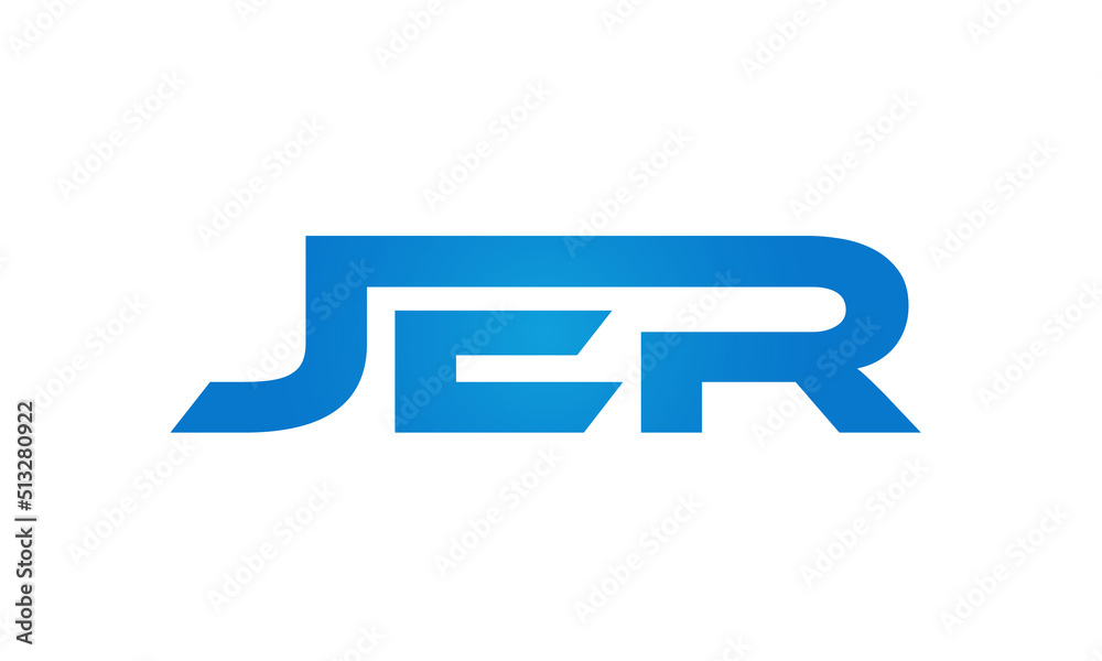 JER letters Joined logo design connect letters with chin logo logotype ...