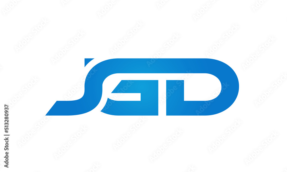 JGD letters Joined logo design connect letters with chin logo logotype ...