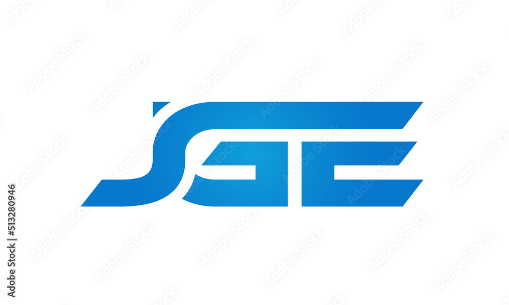 JGE letters Joined logo design connect letters with chin logo logotype ...