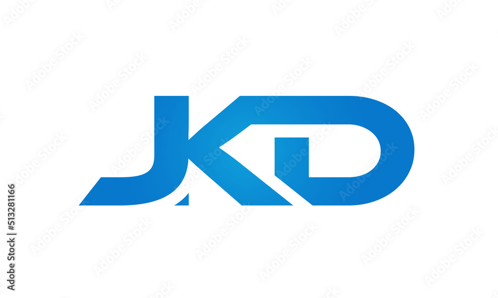 JKD letters Joined logo design connect letters with chin logo logotype ...