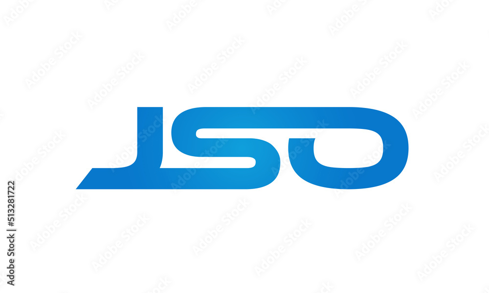 JSO letters Joined logo design connect letters with chin logo logotype ...