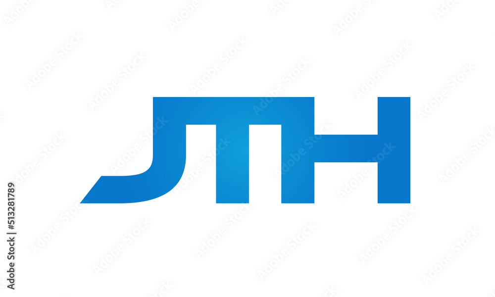 JTH letters Joined logo design connect letters with chin logo logotype icon concept Stock Vector ...