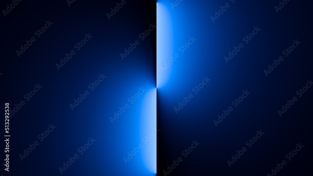 3d render, abstract minimal blue neon background Stock Illustration ...