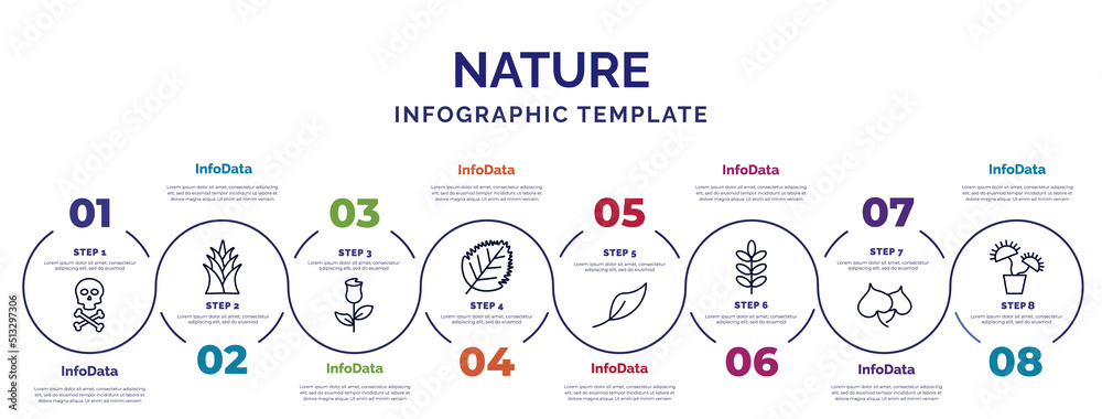 infographic template with icons and 8 options or steps. infographic for ...