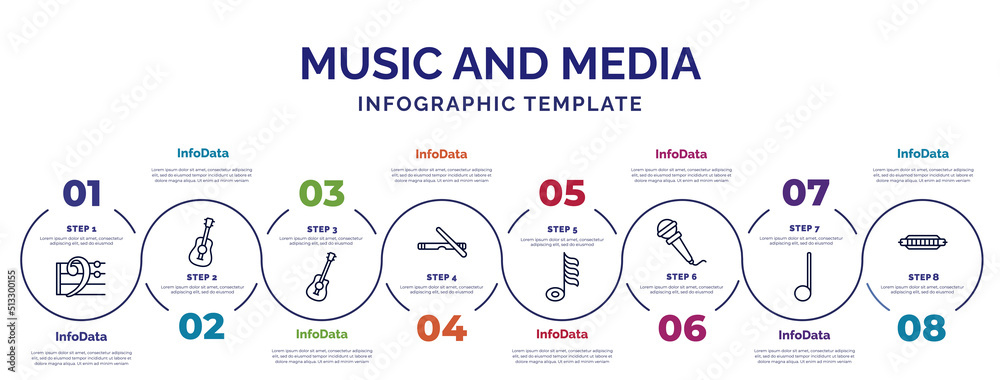 infographic template with icons and 8 options or steps. infographic for ...